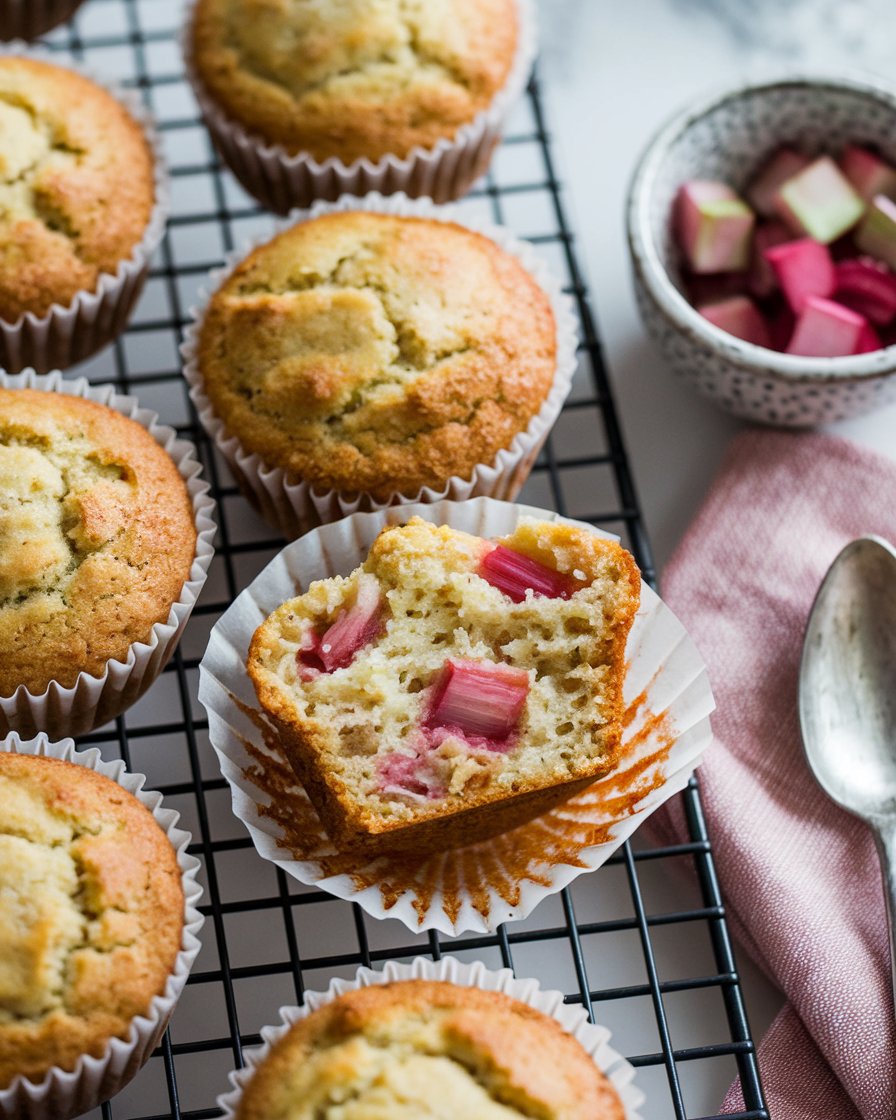 Rhubarb Muffins - Bowl N Recipes