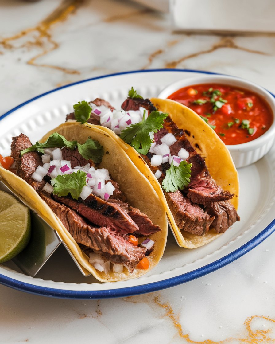 Quick Mexican Steak Tacos - Bowl N Recipes