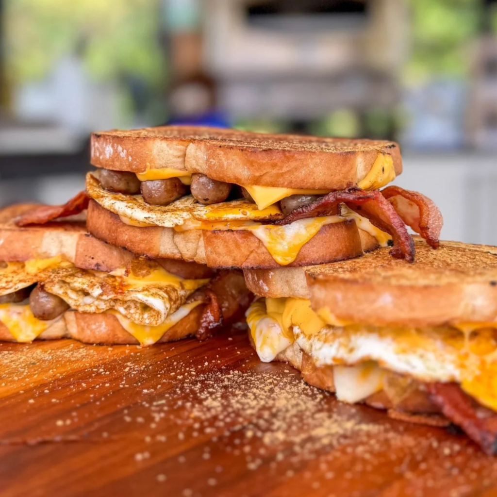 Breakfast Grilled Cheese Sandwich Recipe - Bowl N Recipes
