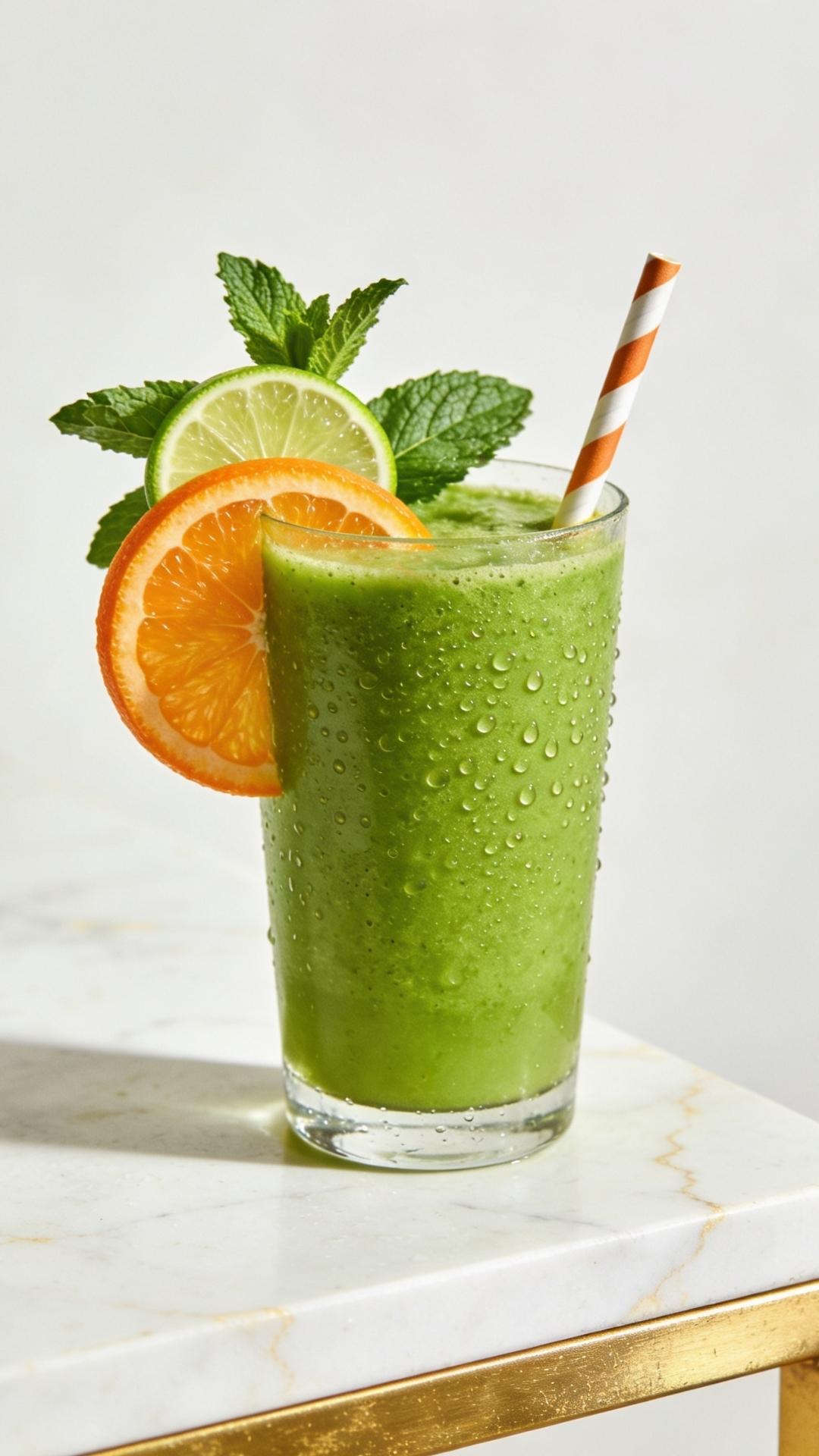 Summer Citrus Green Smoothie - Bowl N Recipes