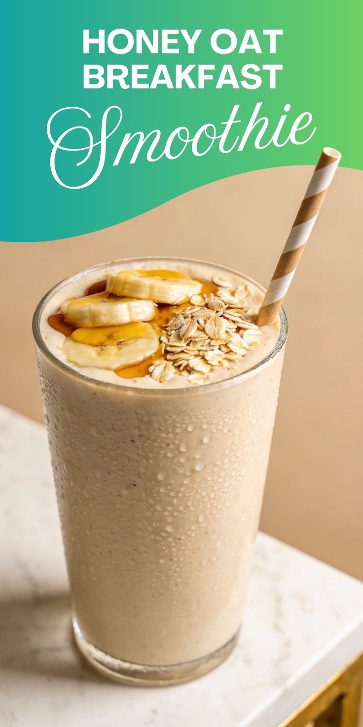 Honey Oat Breakfast Smoothie - Bowl N Recipes